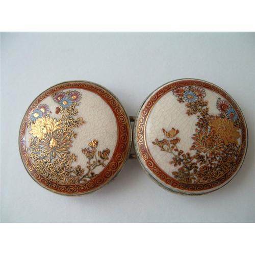 ANTIQUE JAPANESE SATSUMA BUCKLE #2011812