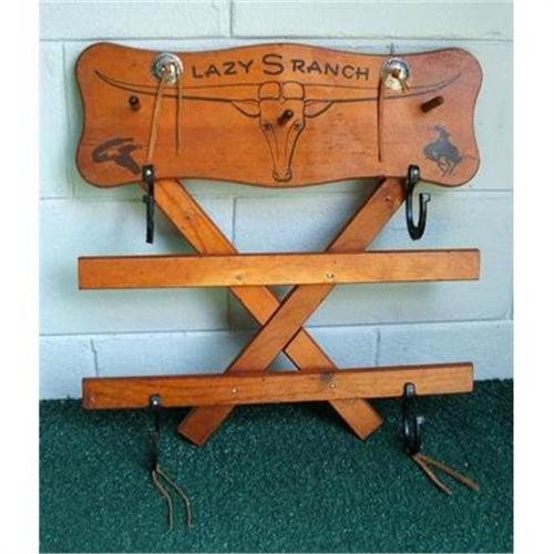 VINTAGE 1950s 60s LAZY S RANCH COWBOY GUN RACK #2066345