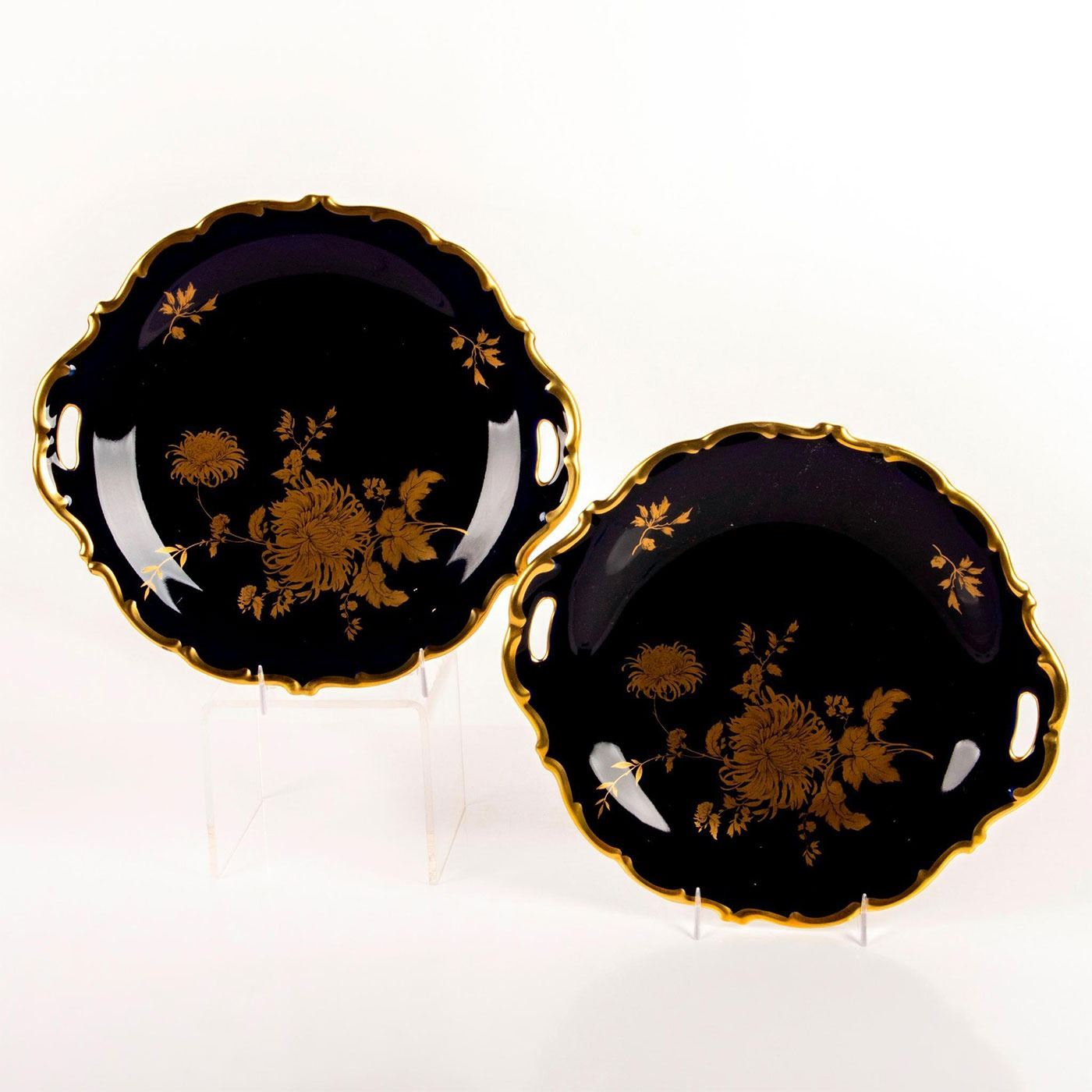 2pc Lindner Kueps Bavaria Echt Cobalt Plates