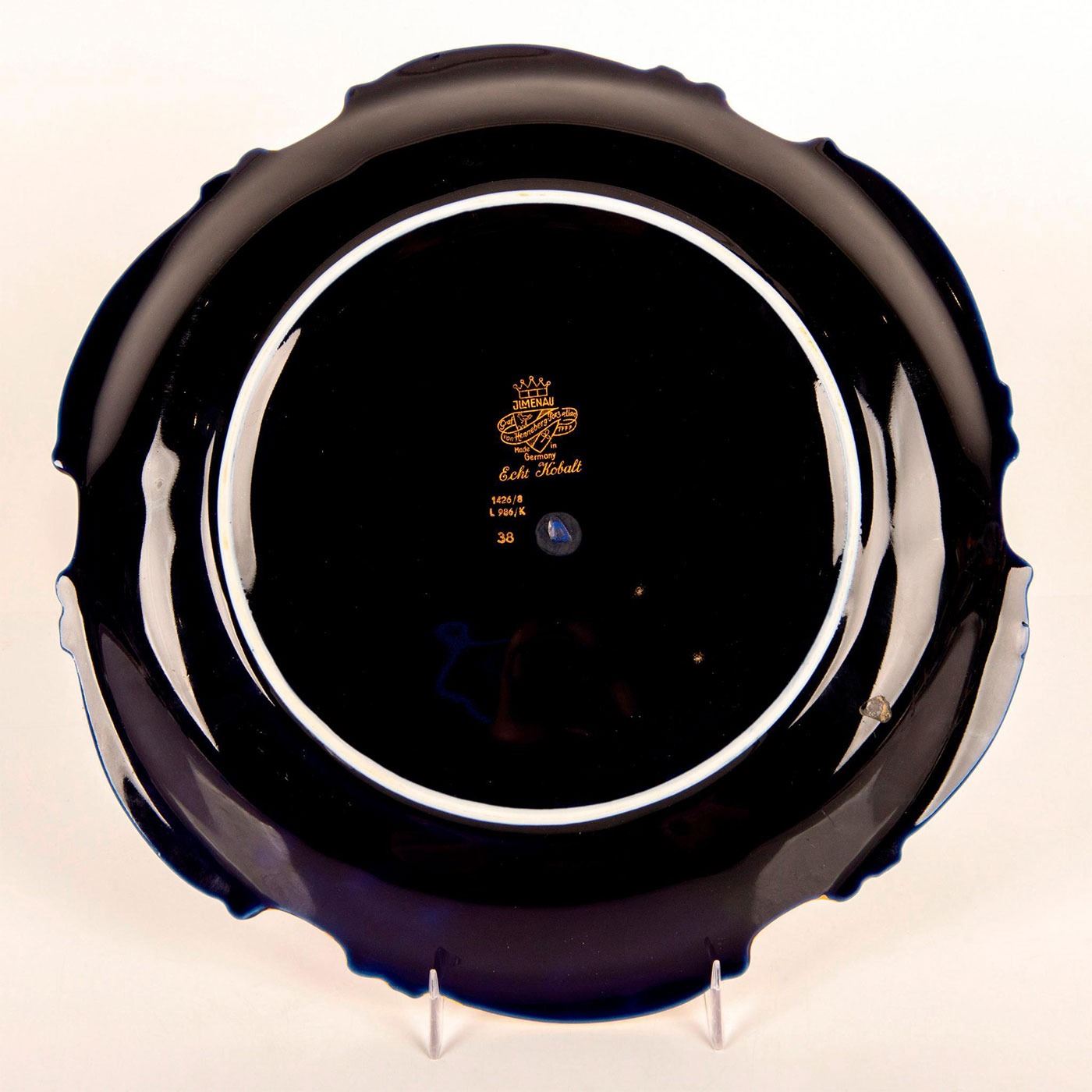 Vintage Jlmenau Echt Kobalt German Porcelain Plate