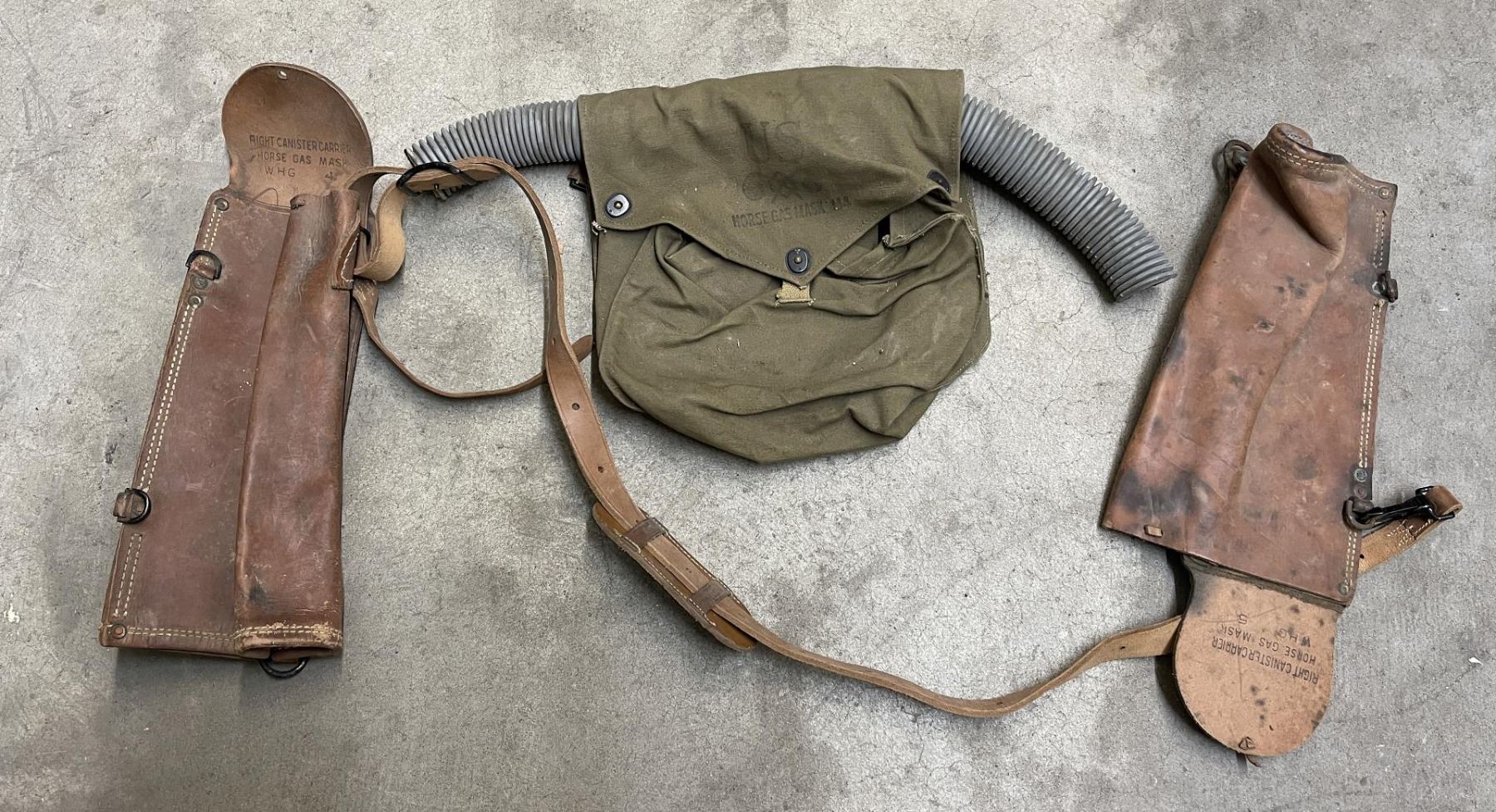 WW1 US Cavalry Horse Gas Mask Equipment