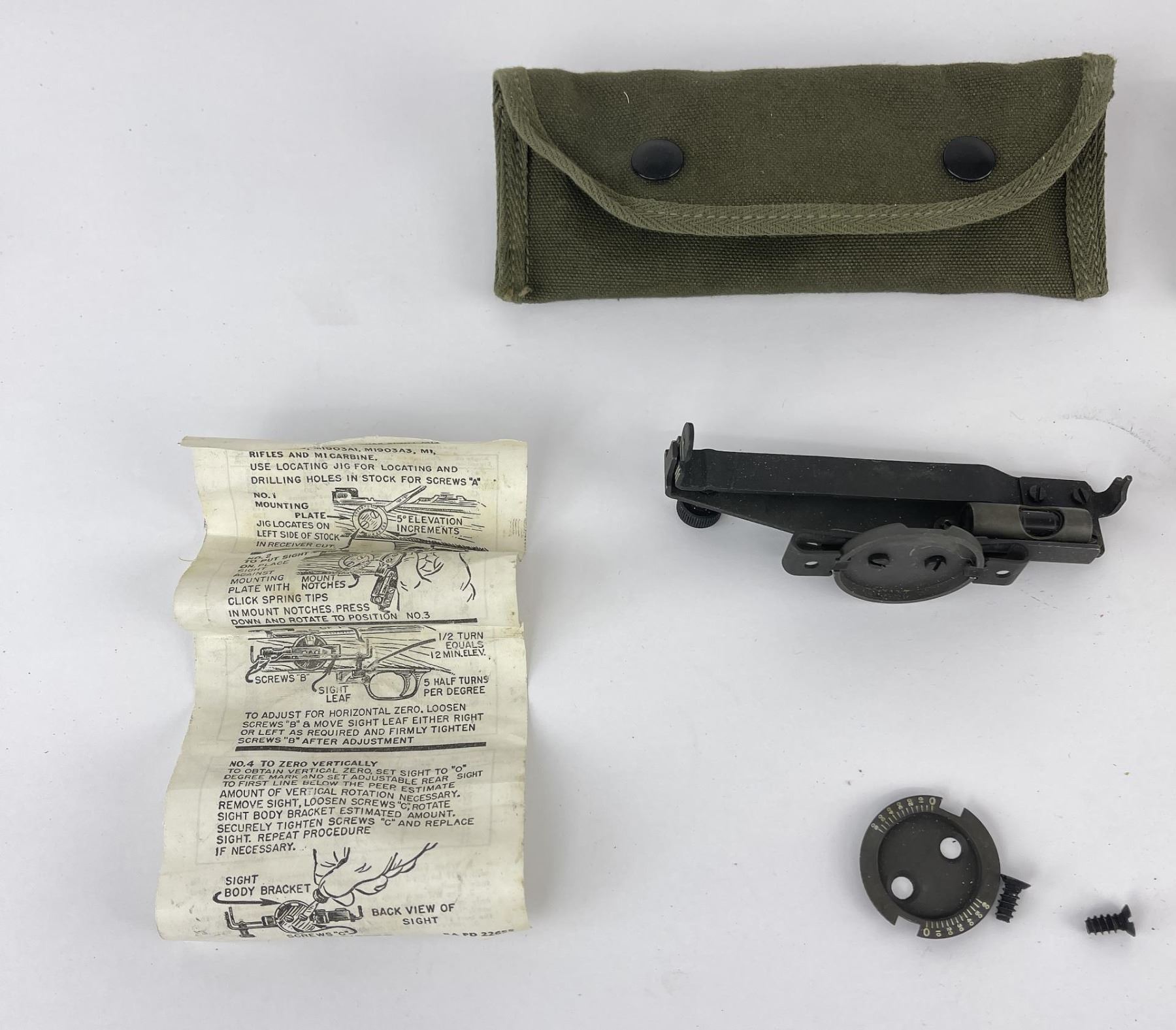 WW2 M1 Carbine Garand M15 Grenade Launcher Sights