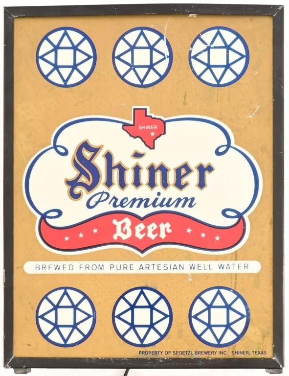 1960's Shiner Premium Beer Lighted Sign