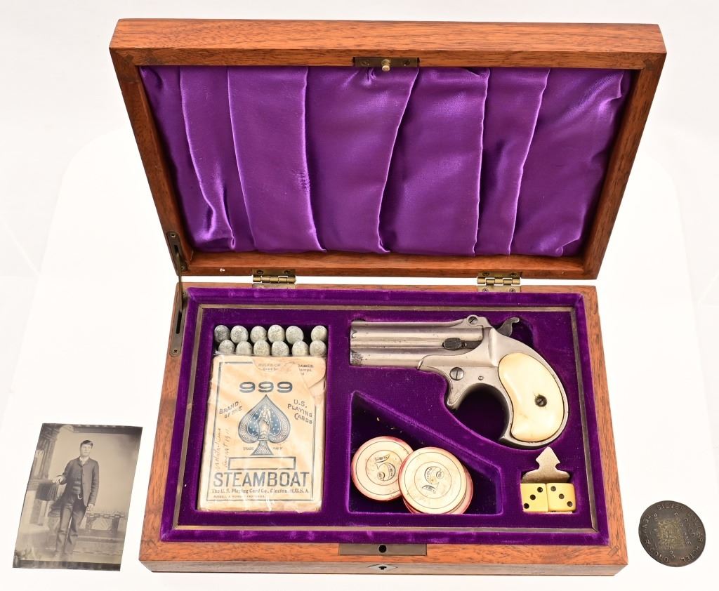 Cased Remington Derringer Gambler Set