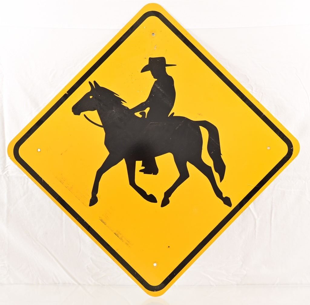 Cowboy Crossing Aluminum Road Sign