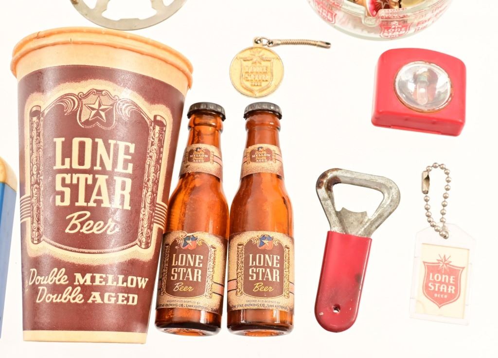 Collection of Lone Star Beer Souvenir Collectibles