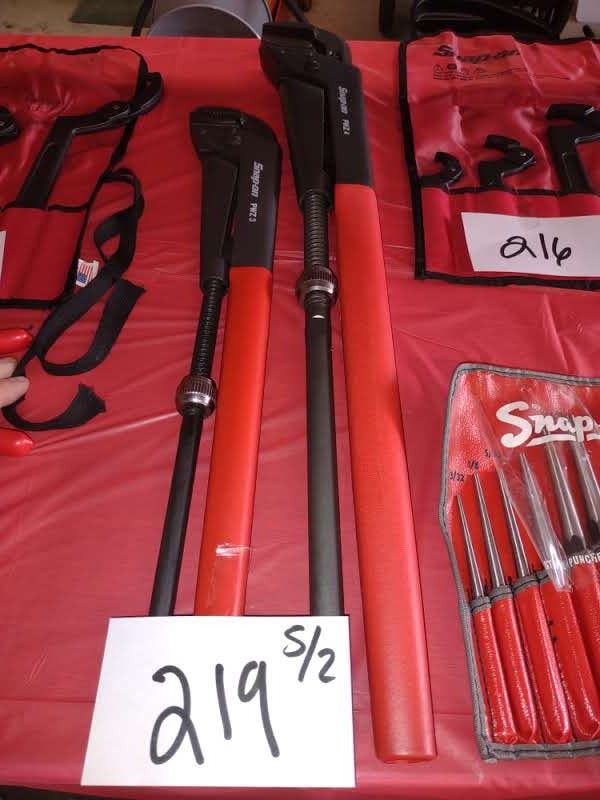 SNAP-ON ADJUSTABLE PLIERS PIPE WRENCH, PWZ3, PWZ4, BOTH NEW