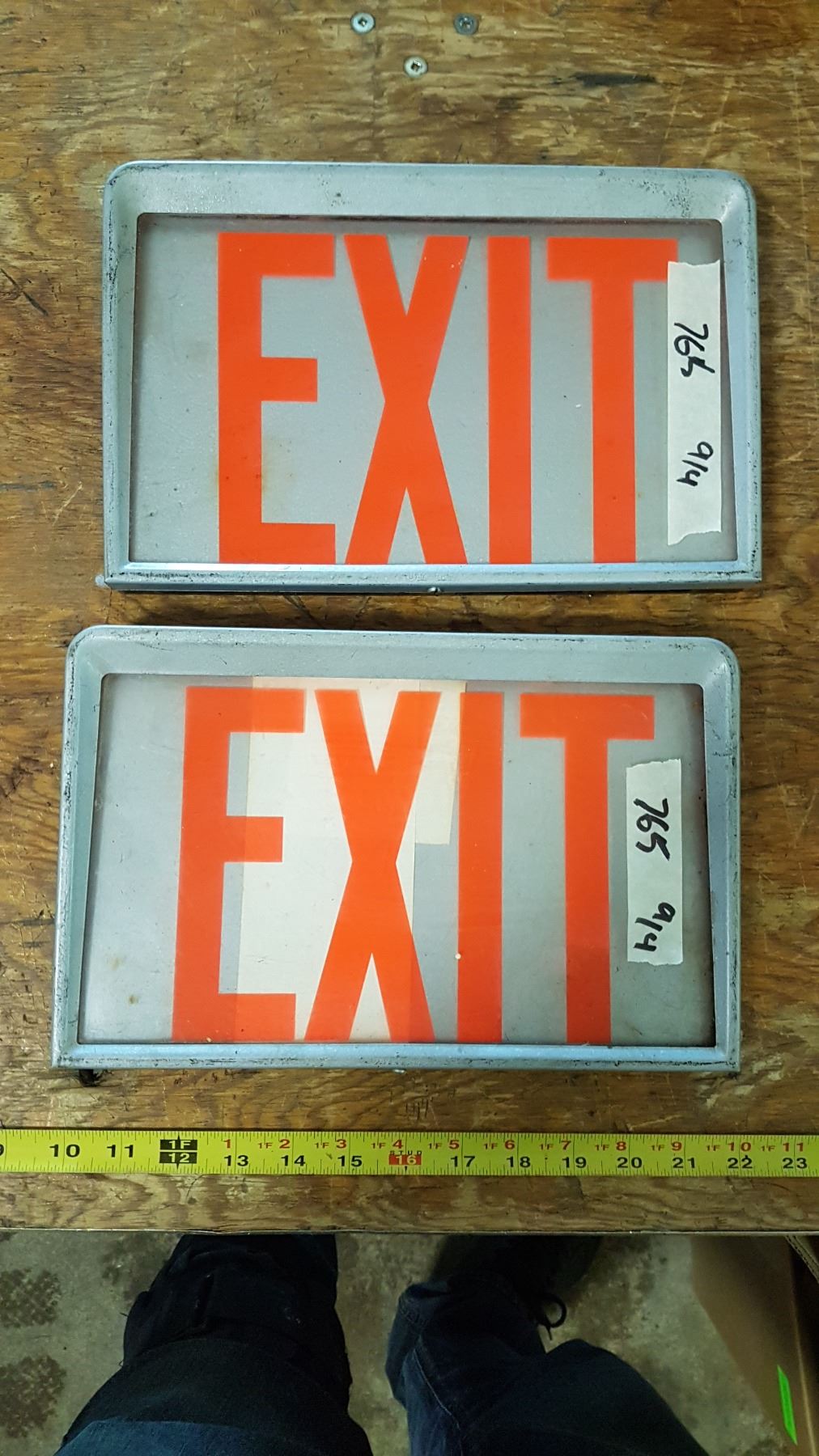 2 Vintage Exit Signs - Schmalz Auctions