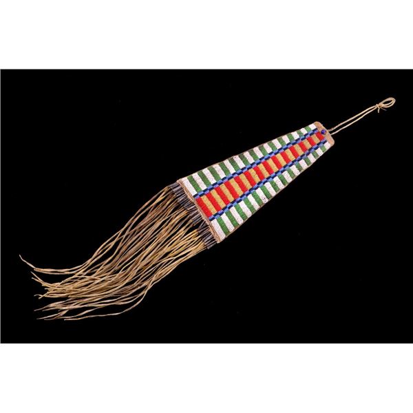 Northern Cheyenne Large Fully Beaded Tomahawk Drop