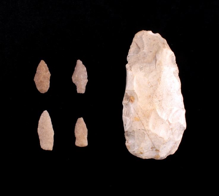Early Archaic Lanceolate Scraper & Quartzite Point