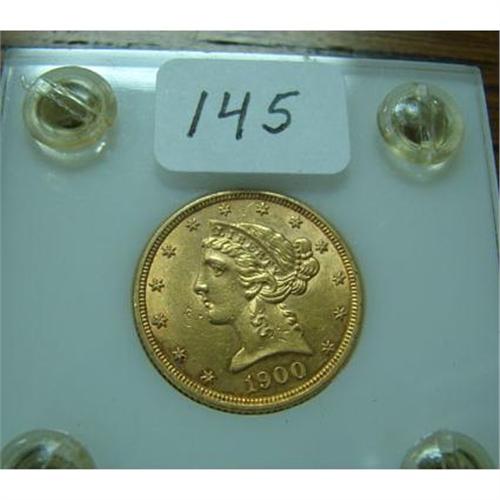 1900 $5.00 Liberty Gold Coin BU