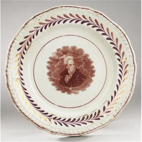 Andrew Jackson: Circa 1824 Paste Portrait Plate.