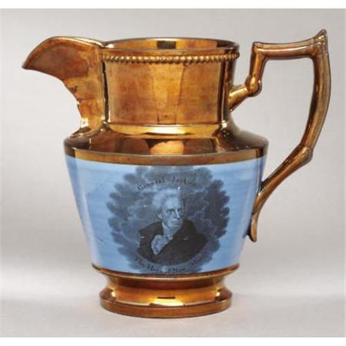 Andrew Jackson: Large Copper Lustre Pitcher