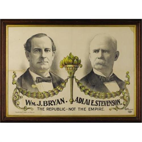 Bryan & Stevenson: Rare Large Jugate Poster 1900