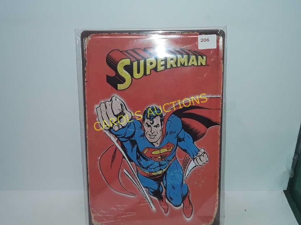 Superman metal sign 12 inches by 8 inches