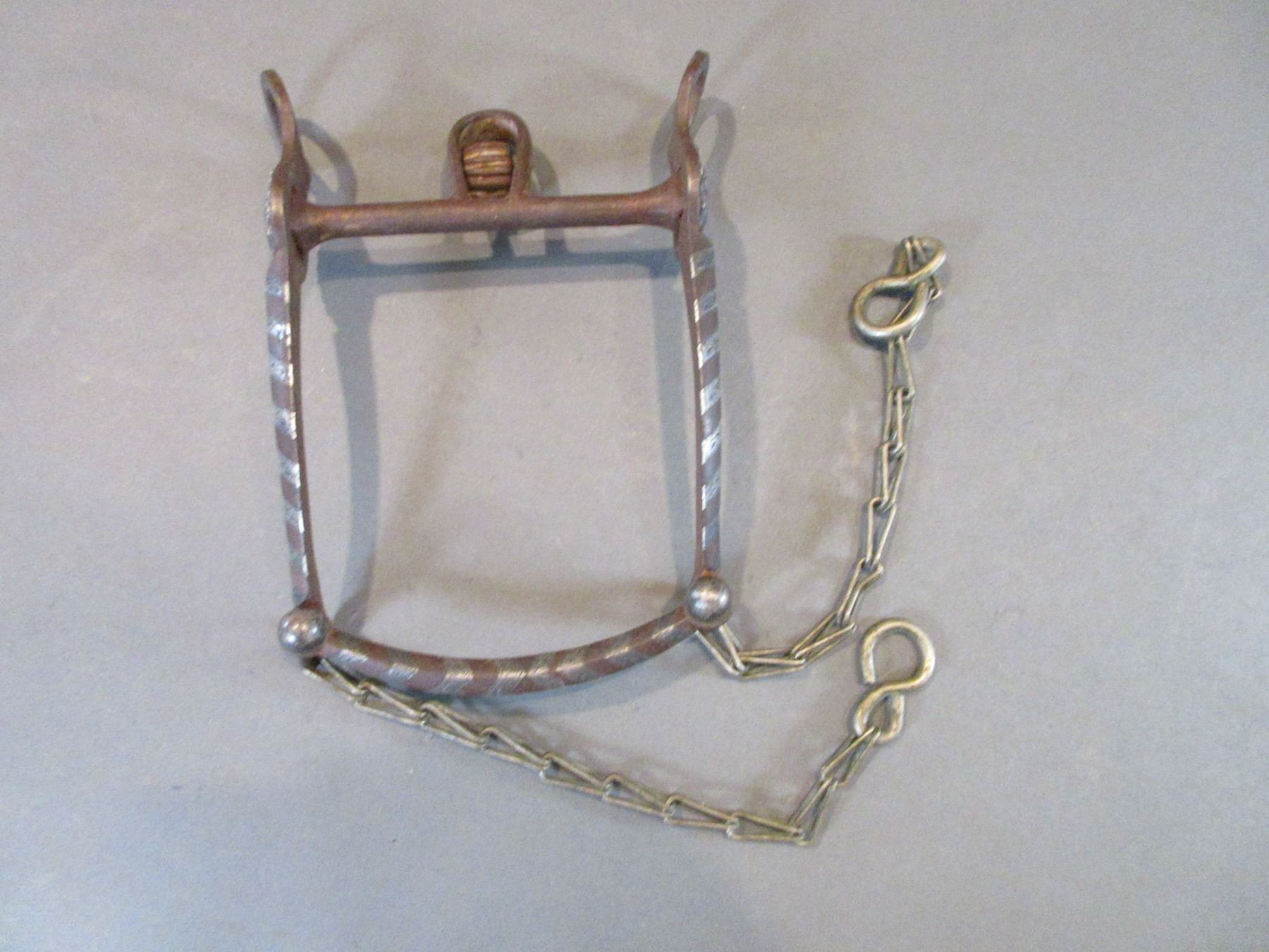 Marked Fleming Silver Inlaid Iron Bit- Loose Jaw Triangled California ...