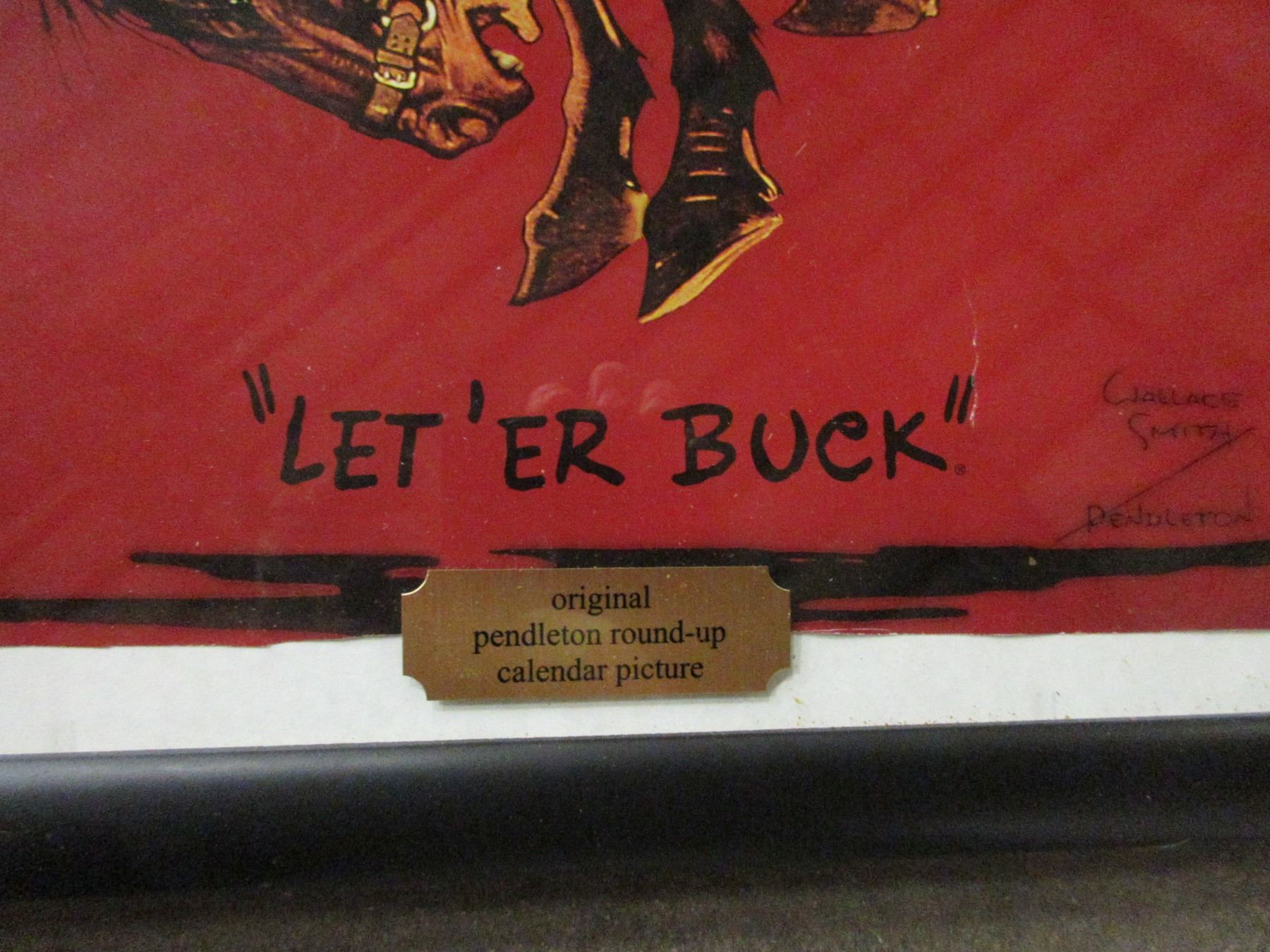 Original 1925 Pendleton Round-Up Calendar Poster- 31" X 21"