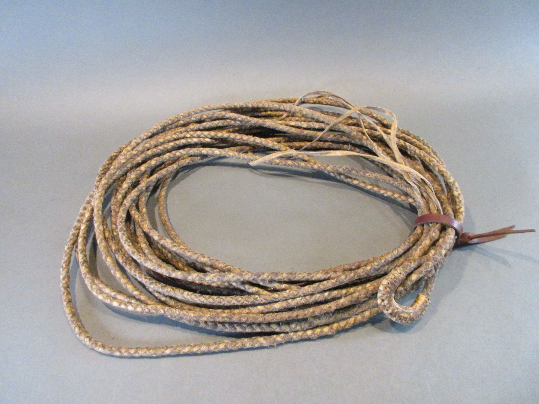 66' Braided Rawhide Reata- C 1890-1920