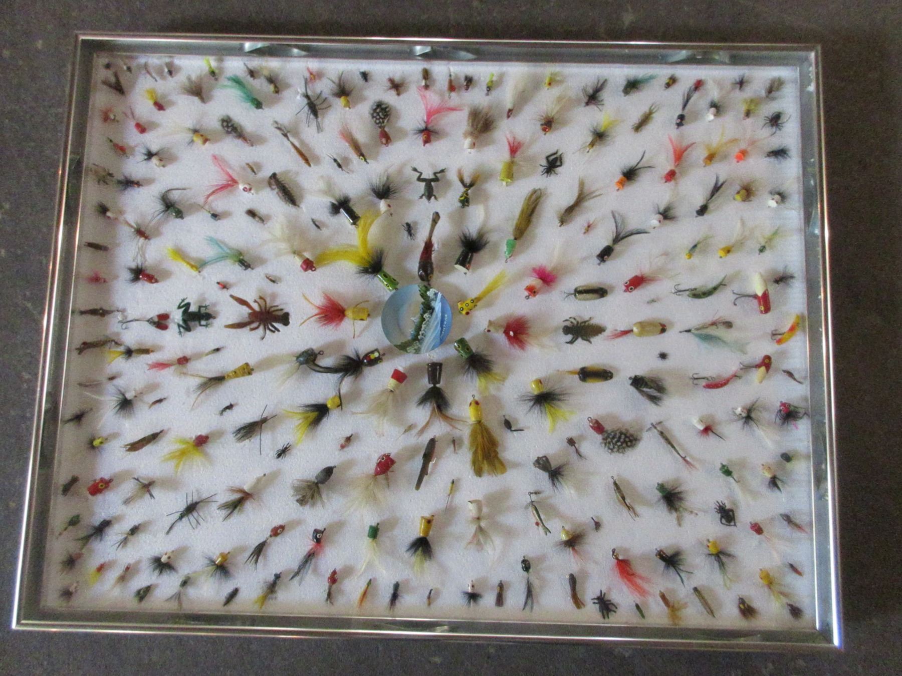 Shadow Box Of Hand Tied Flies- 30"X23"