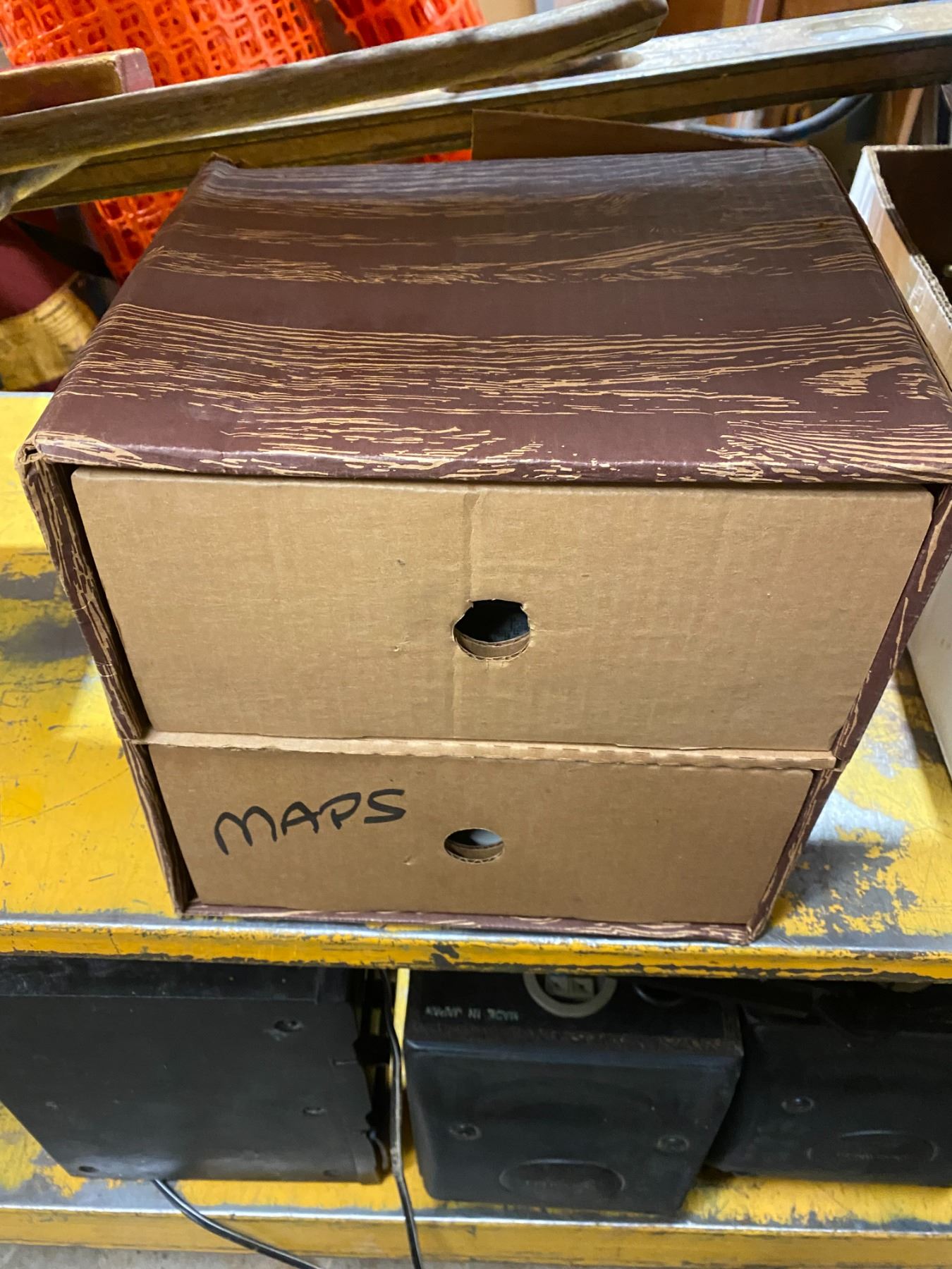 Box with maps