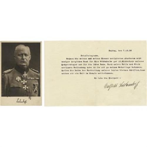 Eric von Ludendorff Signed Postcard Portrait