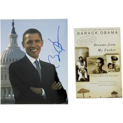 Barack Obama Signed Book and Signed Photograph