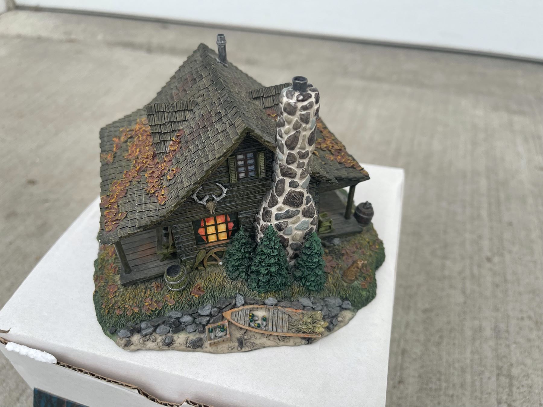 TERRY REDLIN THE "COMFORTS OF HOME" CABIN SCULPTURE; NUMBERED