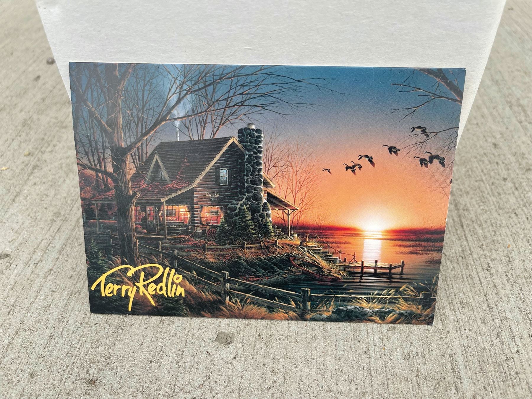 TERRY REDLIN THE "COMFORTS OF HOME" CABIN SCULPTURE; NUMBERED - Cornerbids