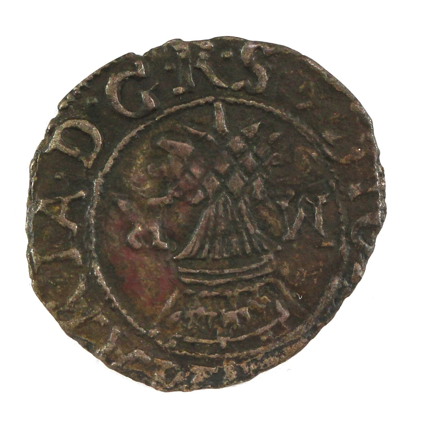 Scotland 1542-1567 Mary 'queen of scots' ; Bawbee; 1st period 1542-58 VF+