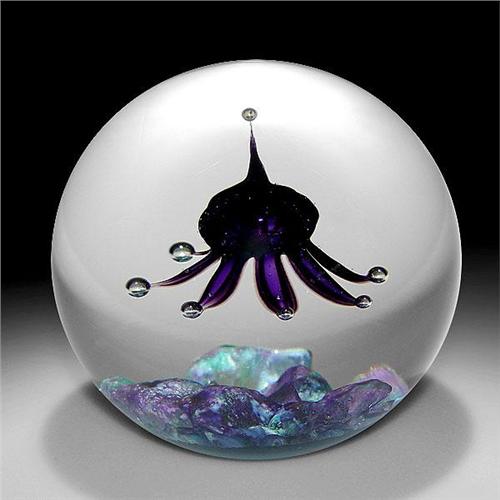 Selkirk Glass 2000 Sultan Abstract Paperweight