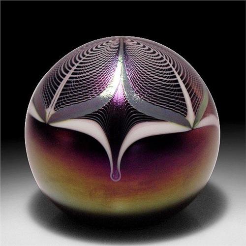 Abelman 1982 Iridescent Paperweight