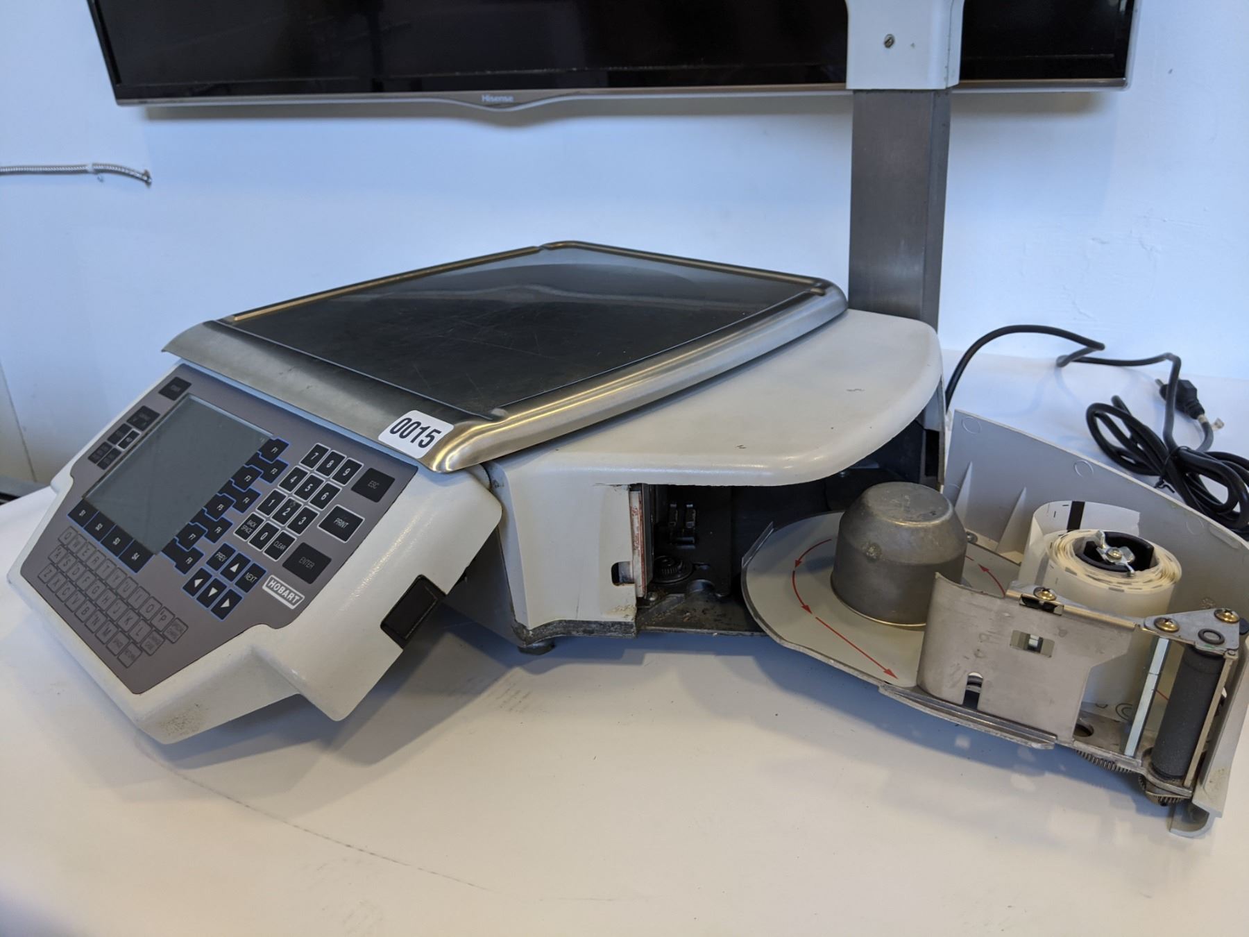HOBART Digital Commercail Weighing Scale w/label printer Model no ...