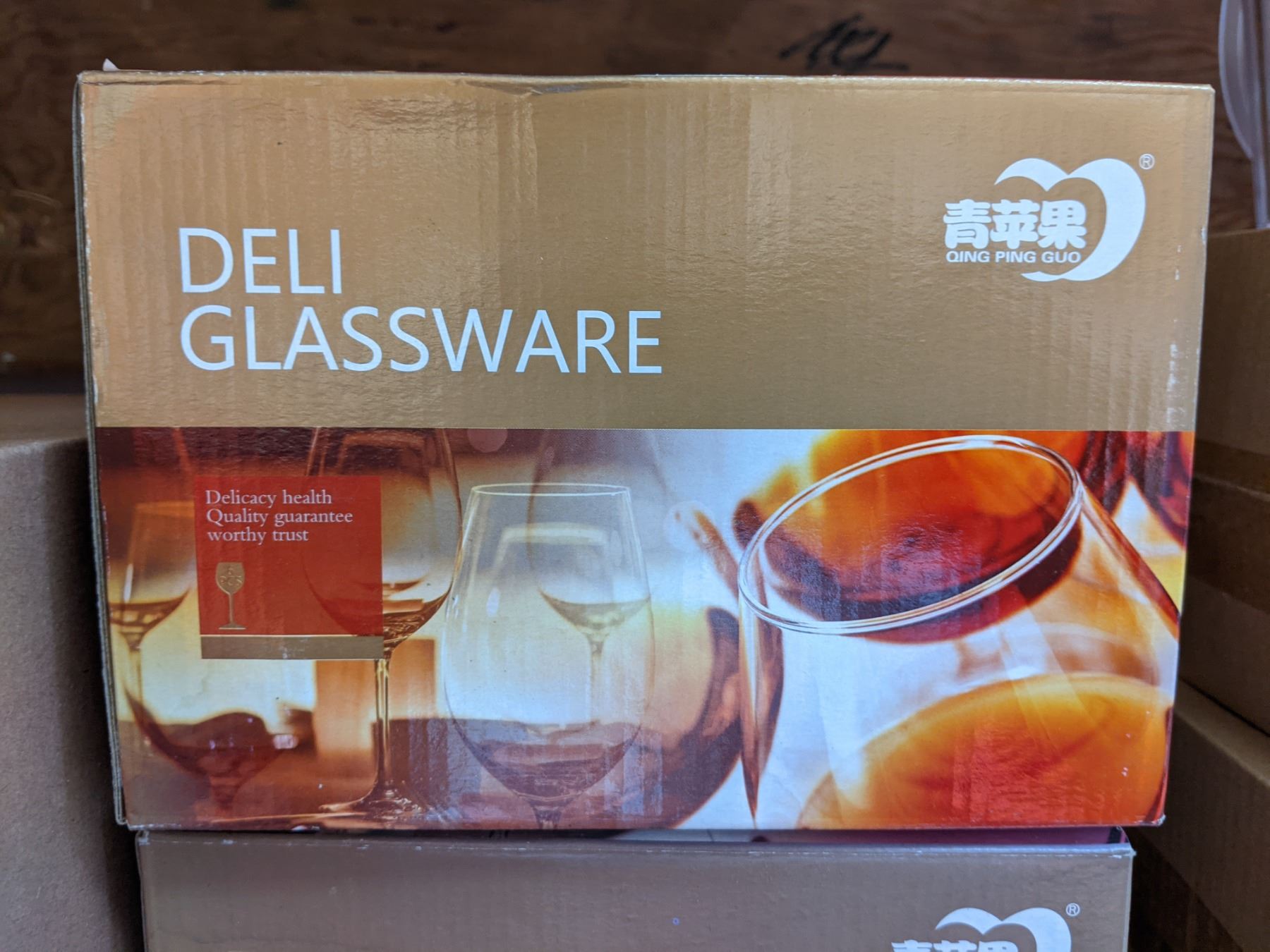 Group of 18 Brand New Deli Glassware Wine Glasses
