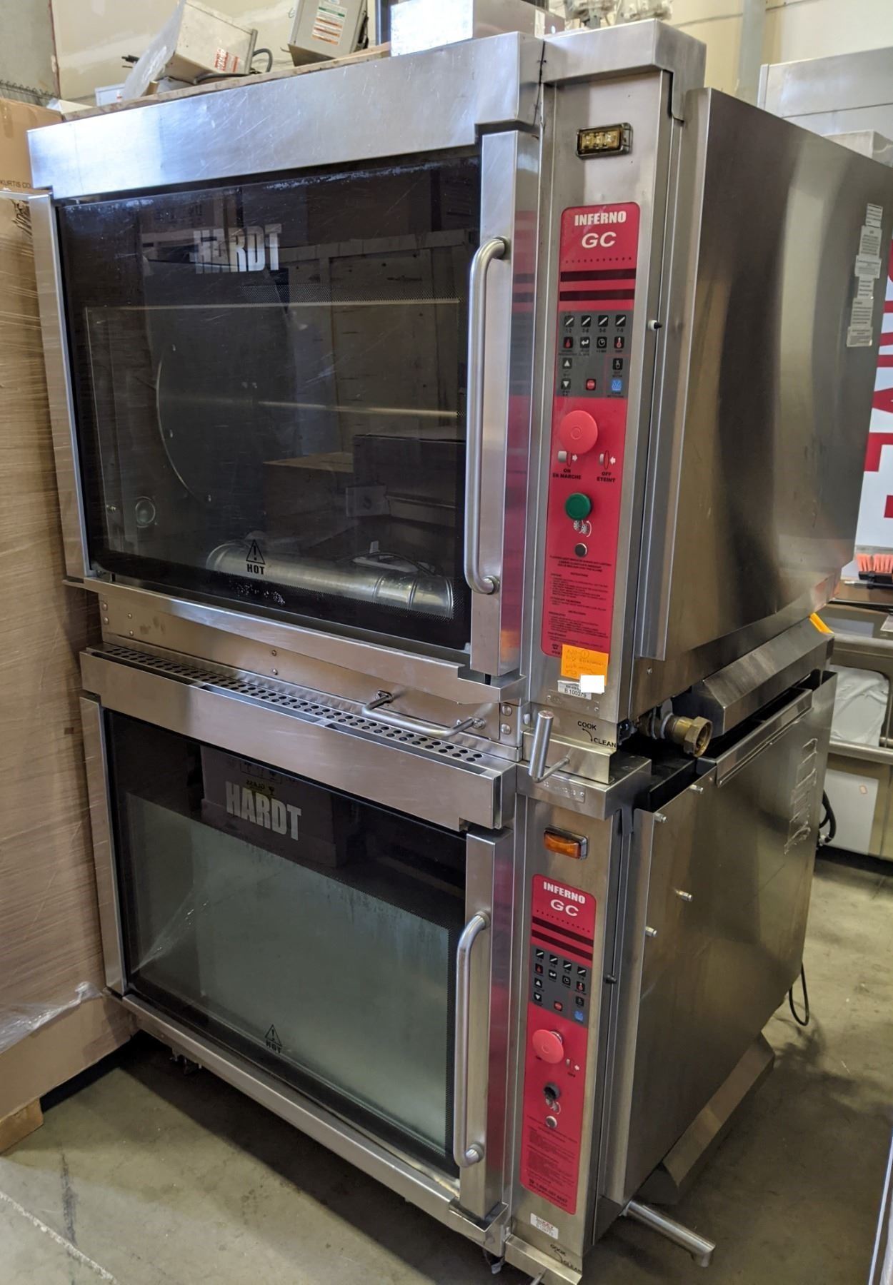 Double HARDT Inferno GC Gas Rotisserie Oven w/casters - Model no ...