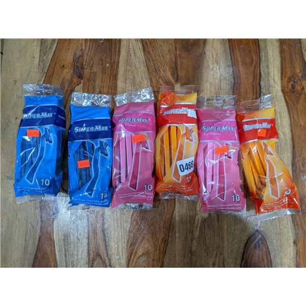 Six Brand New Packets of Razers (10 razer packs)