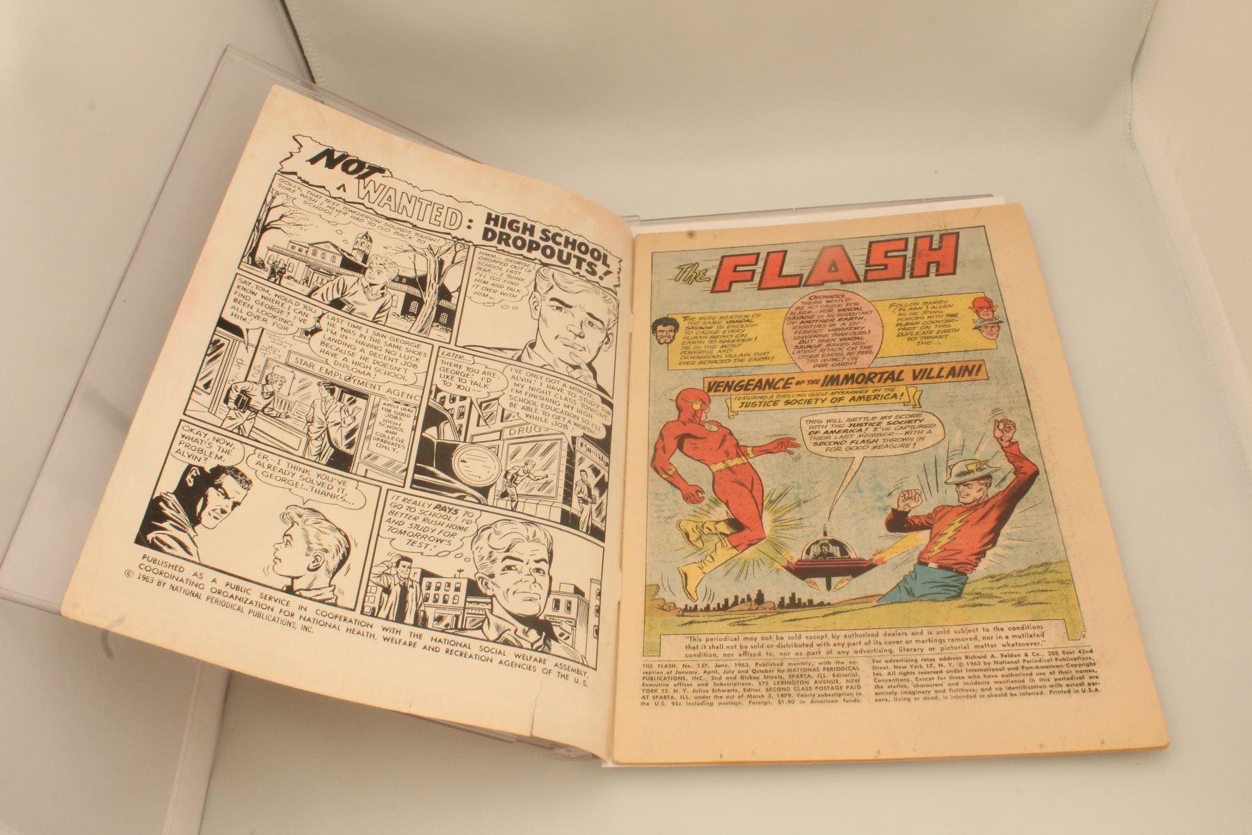 DC Comics The Flash #137- First Appearance of Vandal Savage and Second JSA