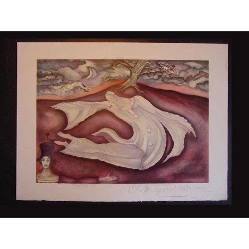 MARCEL MARCEAU Litho + Drawing Mime