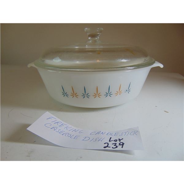 Fireking Candlestick Casserole Dish Schmalz Auctions