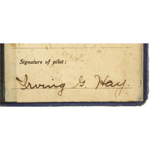 Early Pilot's License Signed by Orville Wright