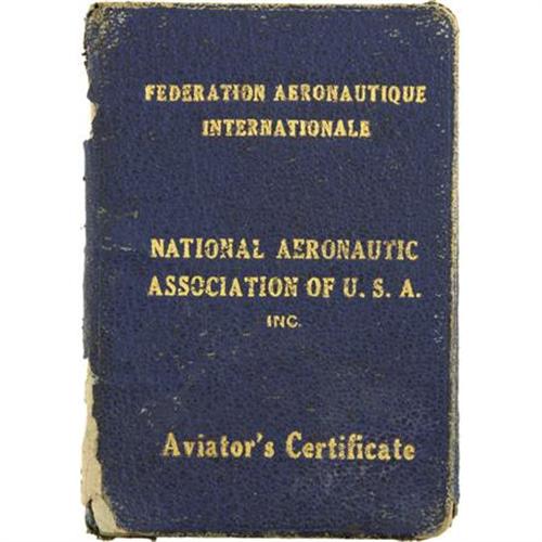 Early Pilot's License Signed by Orville Wright