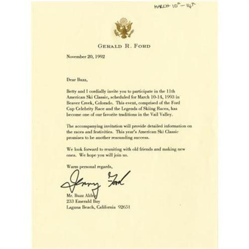 Typed Letter Signed by President Gerald Ford
