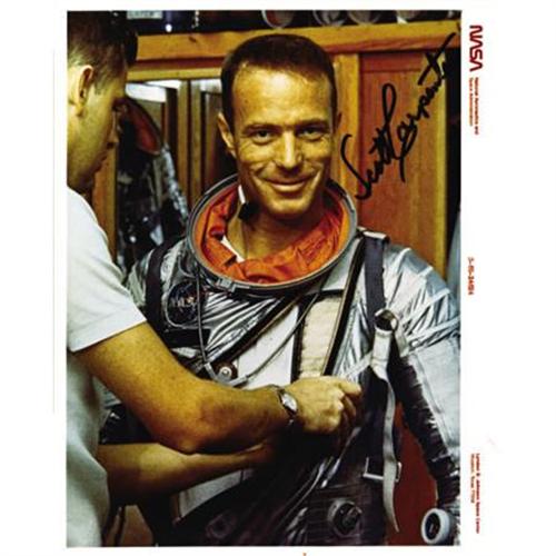 Scott Carpenter Signed Official NASA Photo.