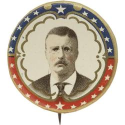 Theodore Roosevelt 1904 Pinback Button,