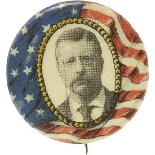 Theodore Roosevelt 1904 Pinback Button,