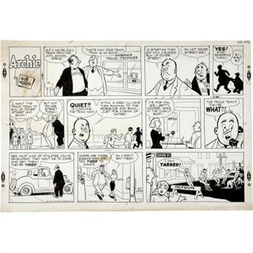 Bob Montana - Archie Sunday Comic Strip Original