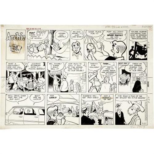 Bob Montana - Archie Sunday Comic Strip Original