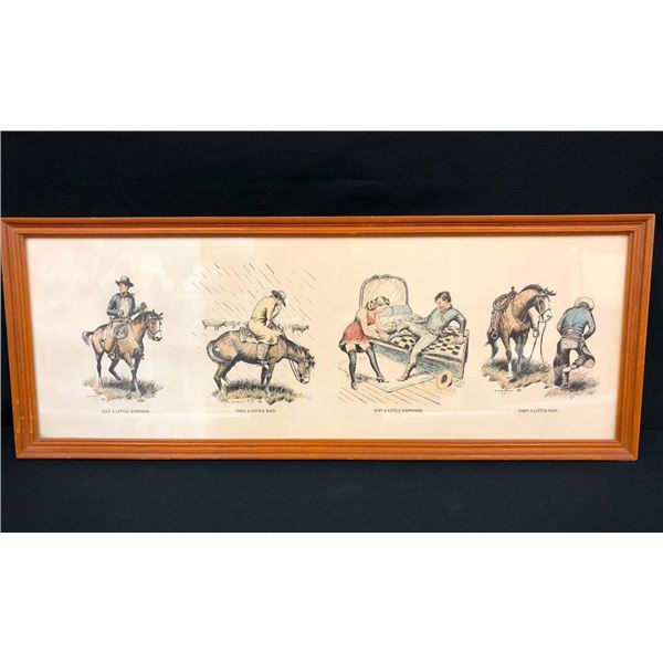 Whimsical Cowboy Print by Lone Wolf (Hart Merriam Schultz)