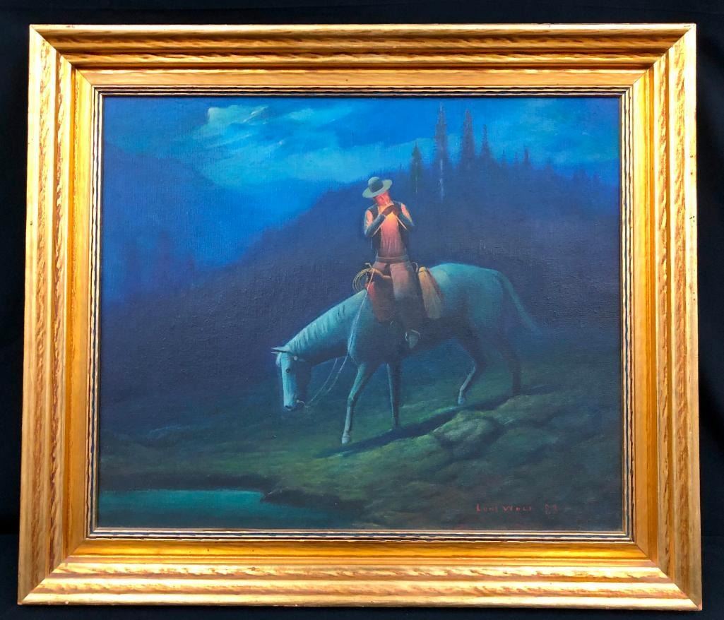Original Oil Painting by Lone Wolf - aka Hart Merriam Schultz