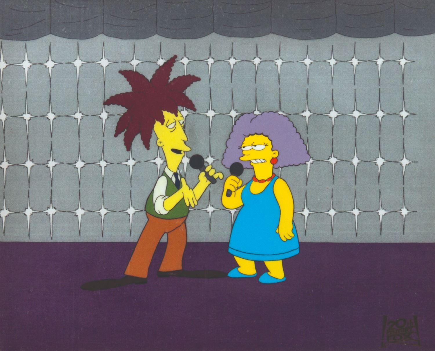 The Simpsons Sideshow Bob And Selma Production Cel