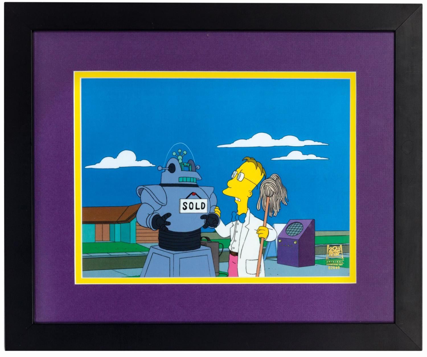 The Simpsons Professor Frink Production Cel. | Barnebys